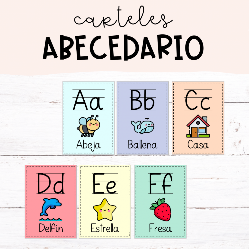 Carteles abecedario – Imagina, crea, educa