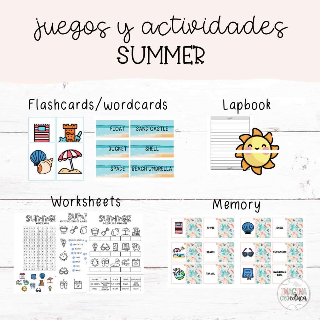 Actividades y juegos summer – Imagina, crea, educa