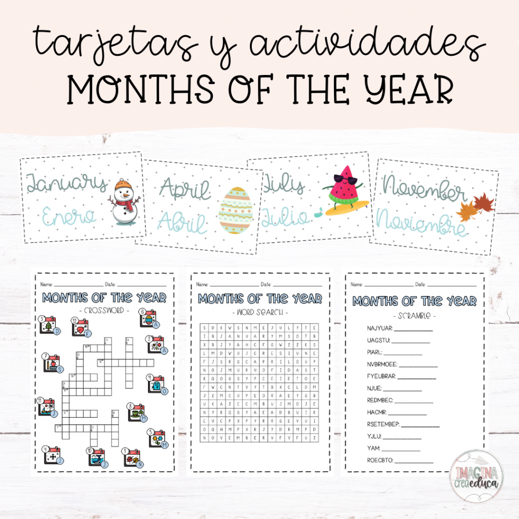Months of the year – Imagina, crea, educa