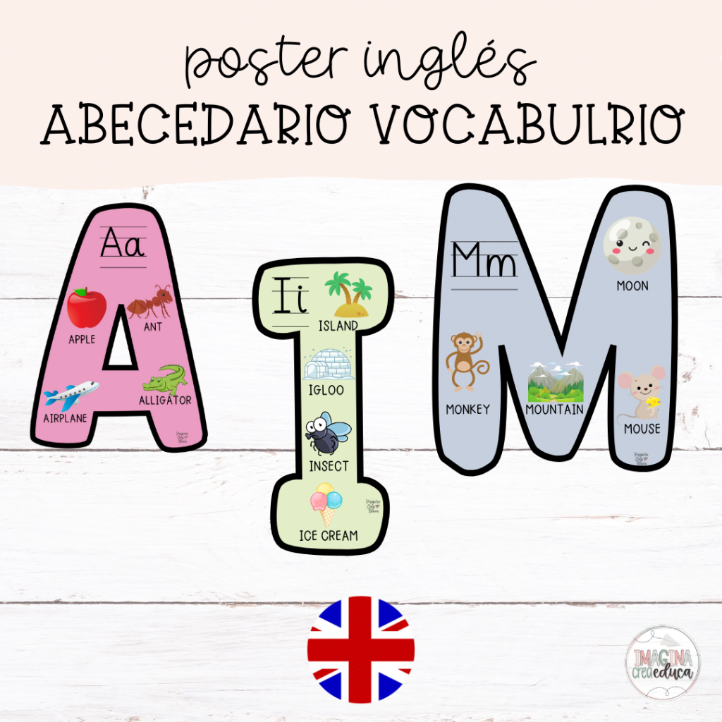 Abecedario vocabulario inglés – Imagina, crea, educa