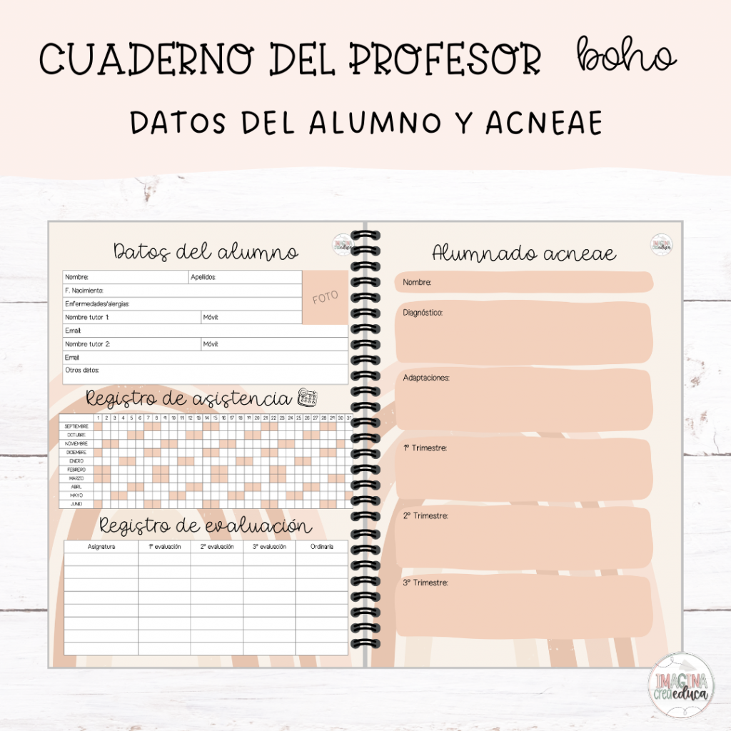 Cuaderno del profesor boho – Imagina, crea, educa
