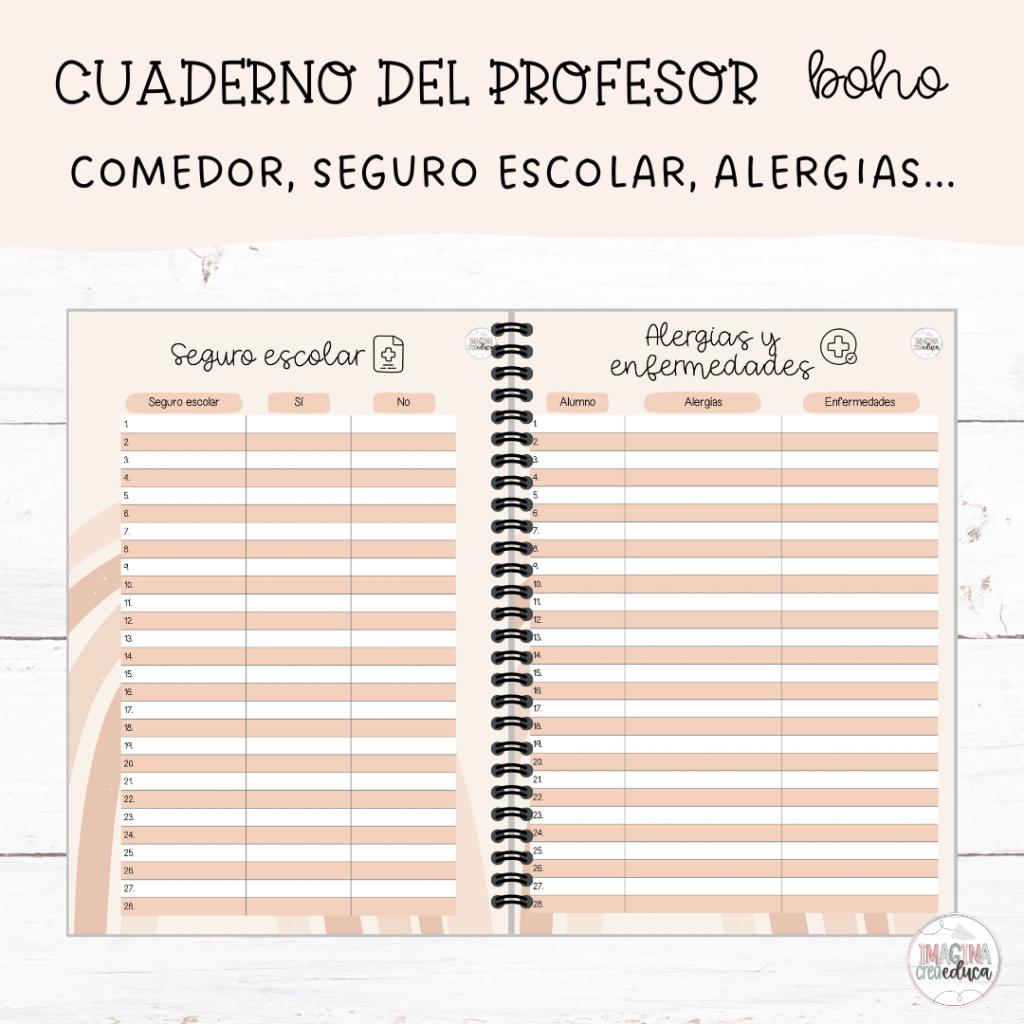 Cuaderno del profesor boho – Imagina, crea, educa