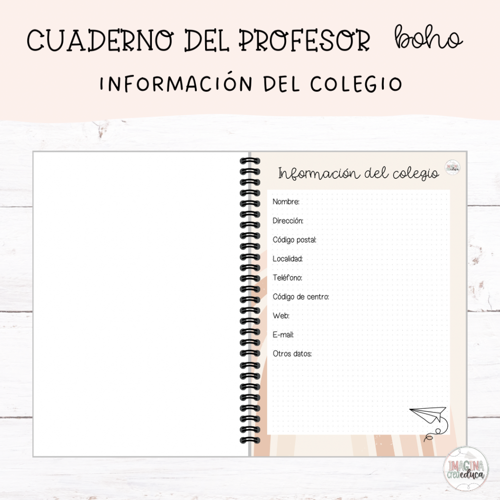 Cuaderno del profesor boho – Imagina, crea, educa