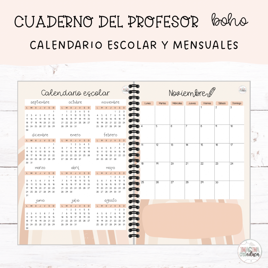 Cuaderno del profesor boho – Imagina, crea, educa