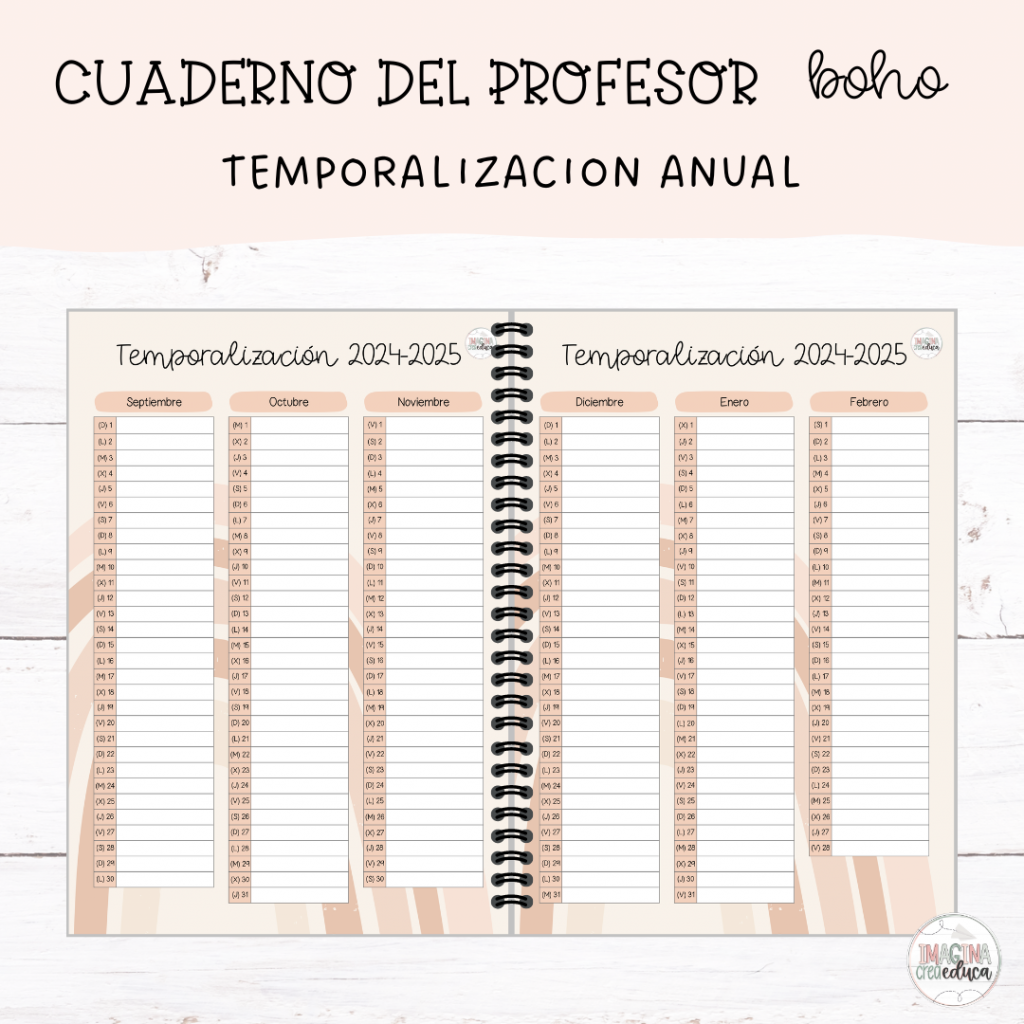 Cuaderno del profesor boho – Imagina, crea, educa